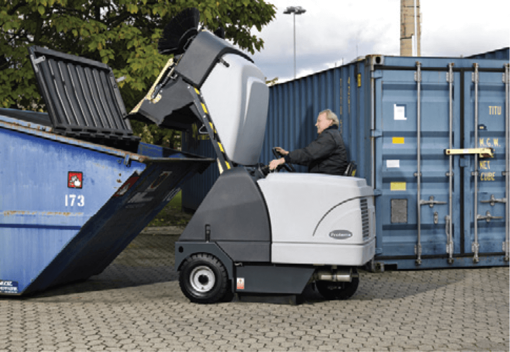 Advance Proterra Mid-Sized Parking Lot Outdoor Sweeper - Bortek Industries®
