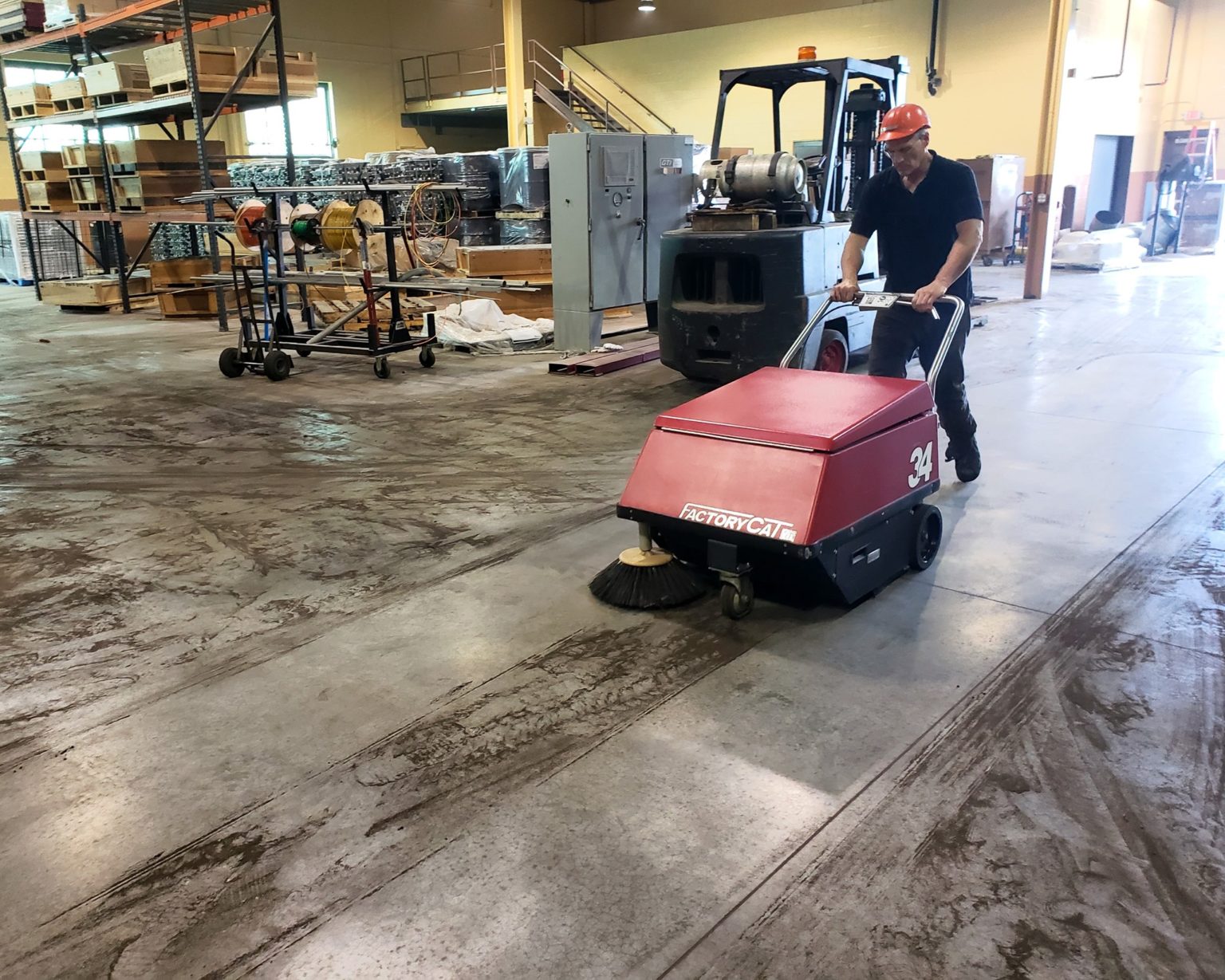 Factory Cat Model 34 - Floor Sweeper - Bortek Industries, Inc.