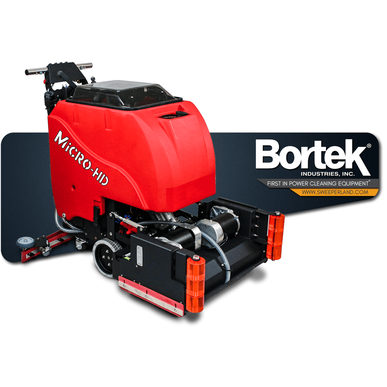 Factory Cat Micro-HD Walk Behind Scrubber - Bortek Industries, Inc.