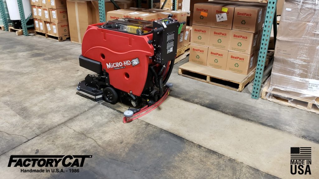 Factory Cat Micro-HD Walk Behind Scrubber - Bortek Industries, Inc.