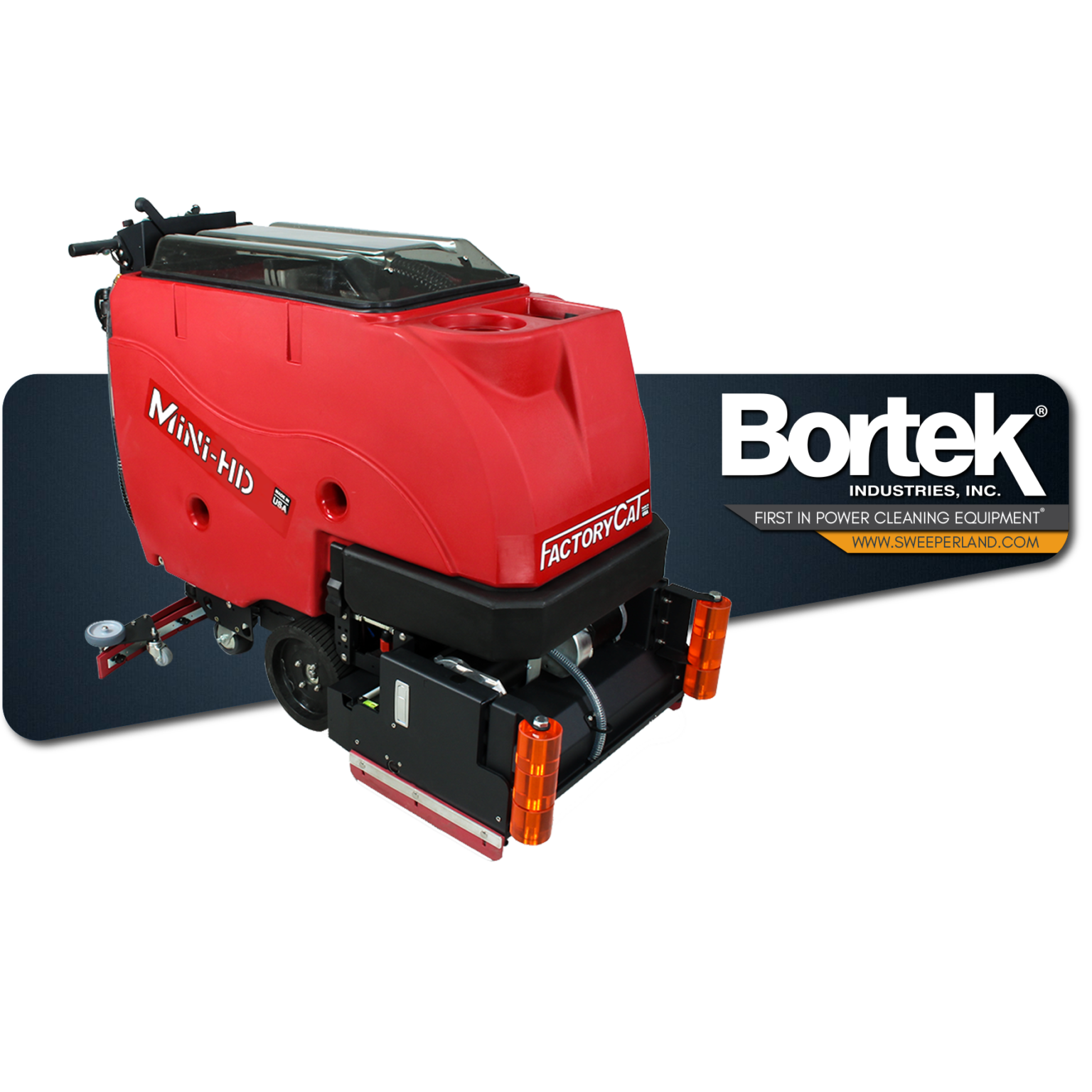 Factory Cat Mini-HD Floor Scrubber - Bortek Industries, Inc.