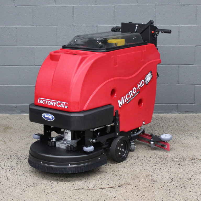 Factory Cat Micro-HD Walk Behind Scrubber - Bortek Industries, Inc.