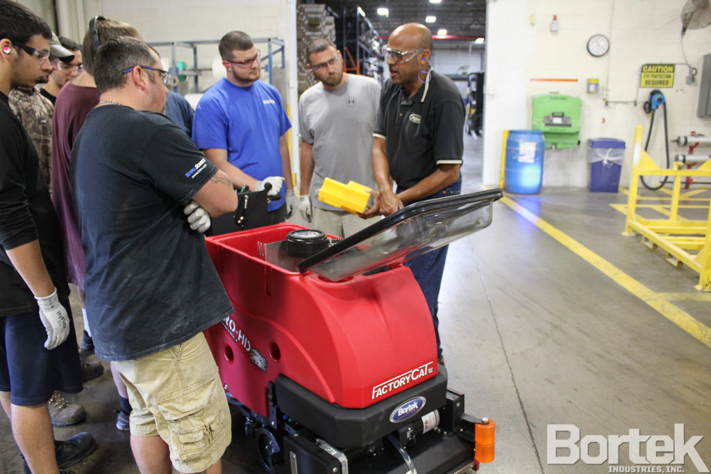 Factory Cat Micro-HD Walk Behind Scrubber - Bortek Industries, Inc.