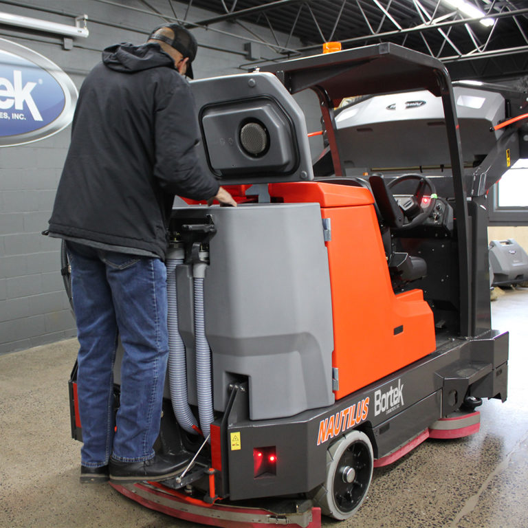 PowerBoss Nautilus Battery Sweeper/Scrubber - Bortek Industries, Inc.